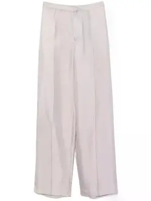 Loulou De Saison Fafila Silk Twill Trousers - Grey