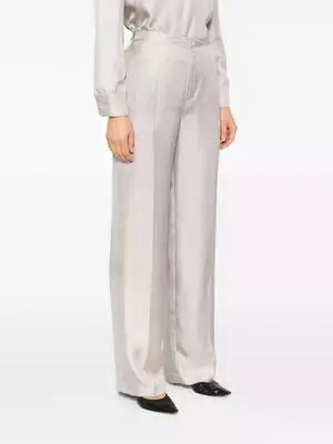 Loulou De Saison Fafila Silk Twill Trousers - Grey