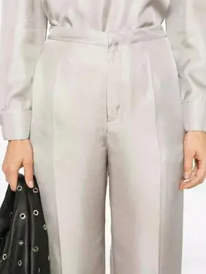 Loulou De Saison Fafila Silk Twill Trousers - Grey