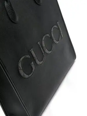 Gucci Logo-embossed Leather Tote Bag