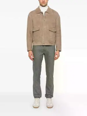 Jacob Cohen Bard Trousers Virgin Wool Flannel - Grey