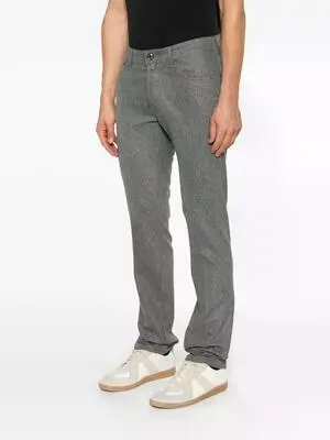Jacob Cohen Bard Trousers Virgin Wool Flannel - Grey