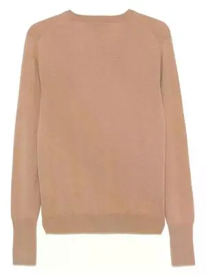 BALLANTYNE Diamond-pattern V-neck Cashmere Sweater