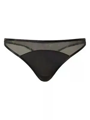 TWINSET Sheer-detail Thong - Black