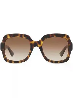 Gucci Tortoiseshell-effect Square-frame Sunglasses - Green