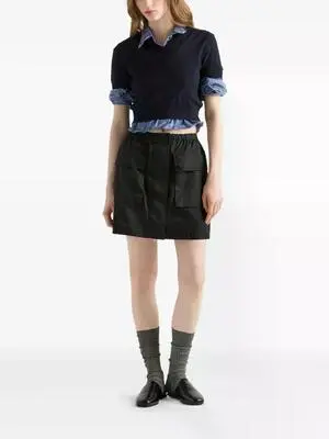 Prada Elasticated-waist Mini Skirt