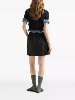 Prada Elasticated-waist Mini Skirt