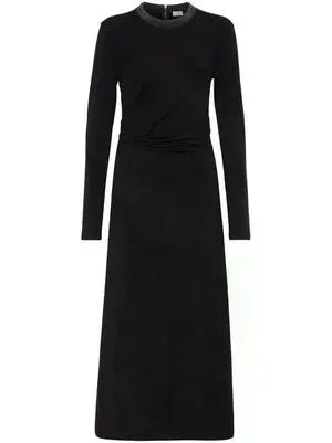 Brunello Cucinelli Monili-trim Gathered Dress