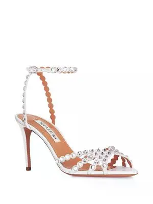 AQUAZZURA 85mm Tequila Sandals - White