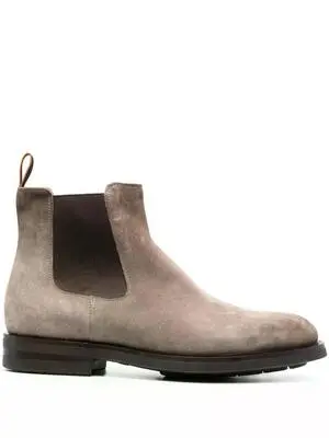 Santoni Round Toe Boots For Men