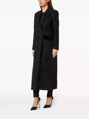 Philipp Plein Monogram Crystal Double-breasted Coat