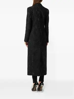 Philipp Plein Monogram Crystal Double-breasted Coat