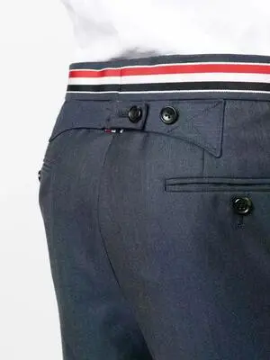 Thom Browne Rwb-band Cropped Trousers