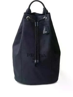 Prada Canvas Drawstring Duffle Bag - Blue