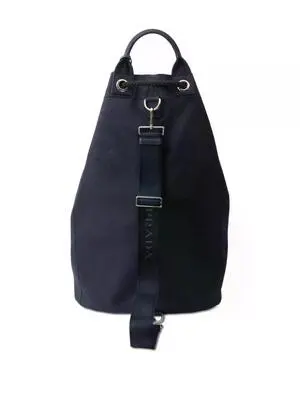 Prada Canvas Drawstring Duffle Bag - Blue