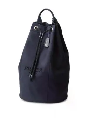Prada Canvas Drawstring Duffle Bag - Blue