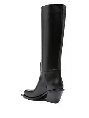 GIABORGHINI Square-toe Leather Boots