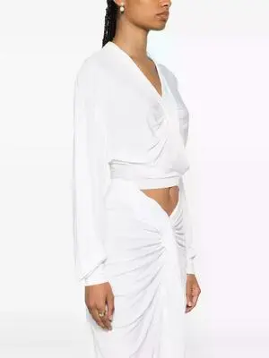 Christopher Esber Carved Crossover-detailing Cropped Blouse