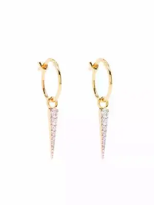 MISSOMA Crystal Pavé Mini Spike Charm Hoop Earrings