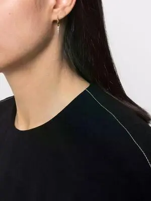 MISSOMA Crystal Pavé Mini Spike Charm Hoop Earrings
