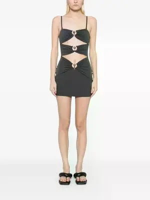 Christopher Esber Pierced Orbit Mini Dress - Grey