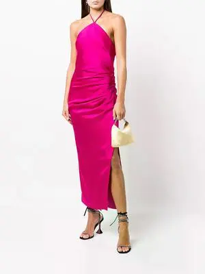 Simkhai Draped-front Embellished Midi Dress