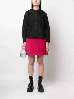 GANNI Layered Bib-collar Cotton Shirt
