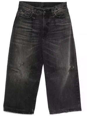 R13 Cropped Wide-leg Jeans With Pleat Detailing