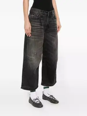R13 Cropped Wide-leg Jeans With Pleat Detailing