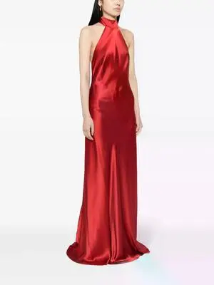 Michelle Mason Halterneck Silk Gown