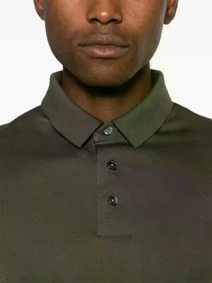 Emporio Armani Patterned-jacquard Polo Shirt