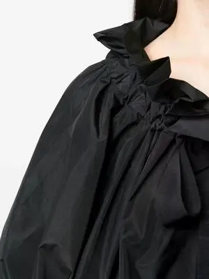 PATOU Drawstring-collar Organic-cotton Blouse - Black