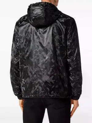 Philipp Plein Camouflage Print Hooded Windbreaker