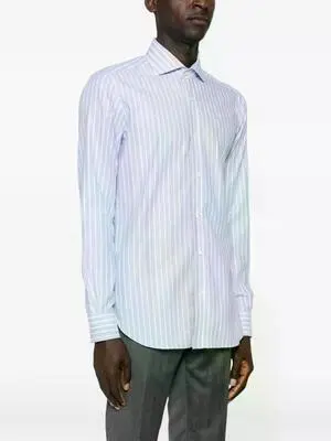 BARBA NAPOLI Striped Shirt - Blue