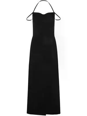 MARINE SERRE Halterneck Dress - Black