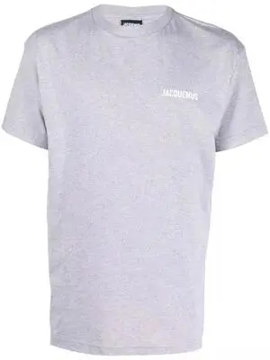 Jacquemus Logo-print Cotton T-shirt - Grey