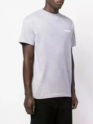 Jacquemus Logo-print Cotton T-shirt - Grey
