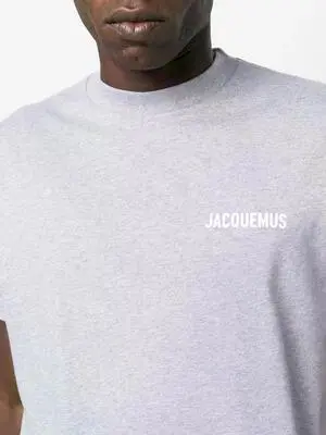 Jacquemus Logo-print Cotton T-shirt - Grey