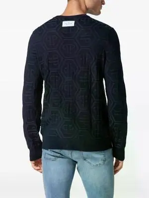 Philipp Plein Monogram Jacquard Crewneck Sweater