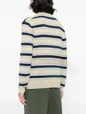 Maison Kitsuné Stripe Print Cotton Blend Sweater