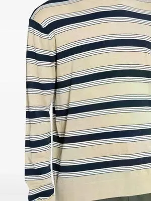 Maison Kitsuné Stripe Print Cotton Blend Sweater