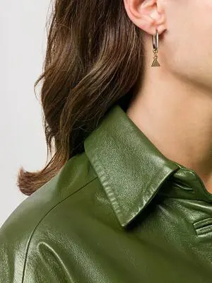 COUP DE COEUR Mismatched Chain Drop Hoop Earrings