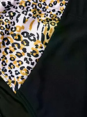 DUSKII High-waisted Leopard-print Bikini Bottoms