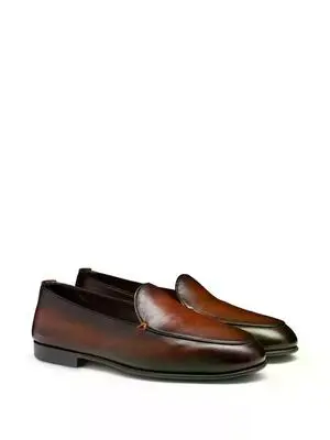 Santoni Leather Loafers - Brown