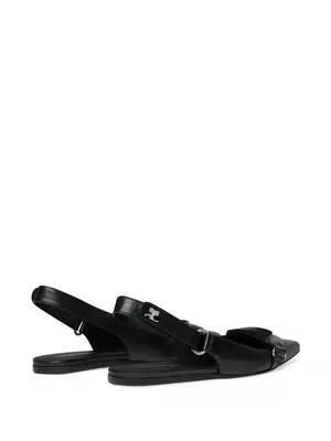 COURREGES Racer Ballet Flats - Black