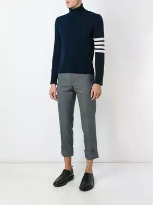 Thom Browne 4-bar Stripe Cashmere Turtleneck