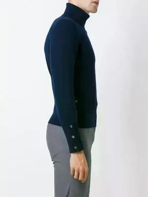 Thom Browne 4-bar Stripe Cashmere Turtleneck