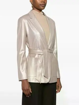 Herno Gold Lamé Blazer