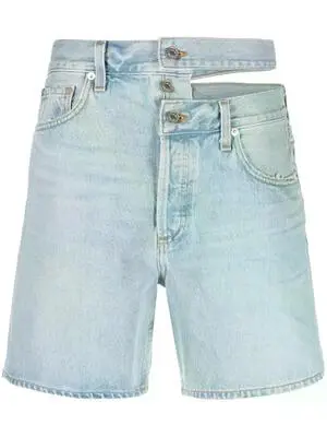 AGOLDE Asymmetric Denim Shorts