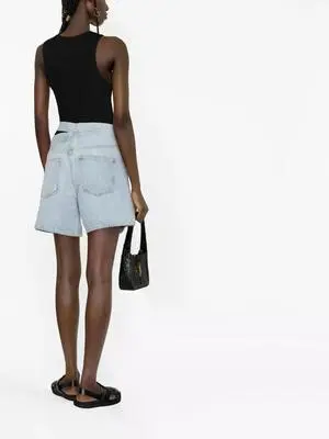 AGOLDE Asymmetric Denim Shorts